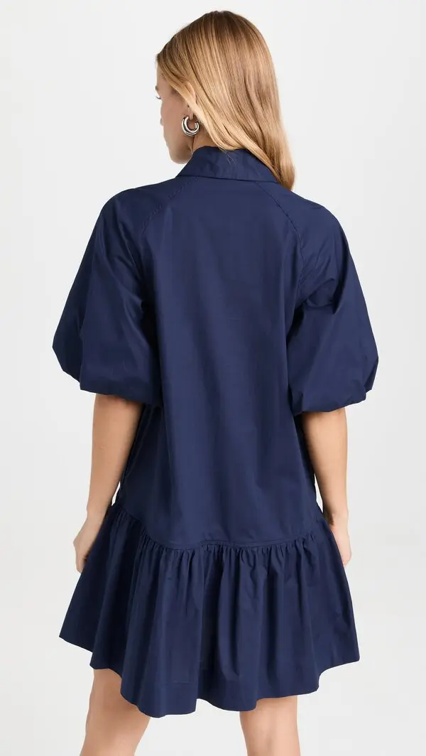 Simkhai Crissy Cotton Poplin Mini Dress - Midnight