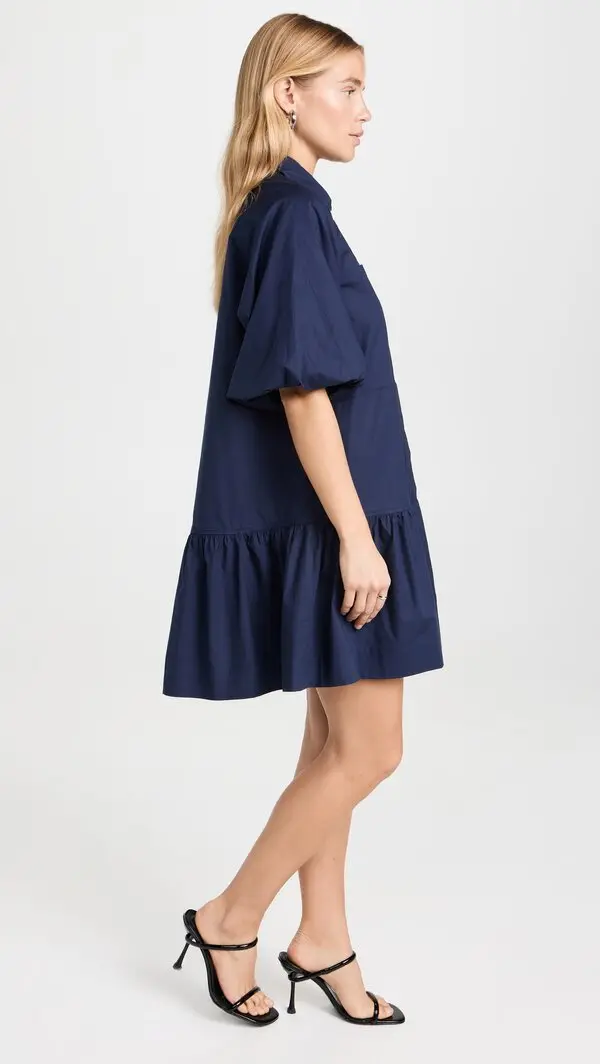 Simkhai Crissy Cotton Poplin Mini Dress - Midnight