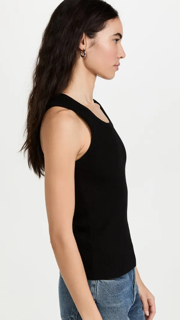AGOLDE Poppy Ribbed Tank - Black