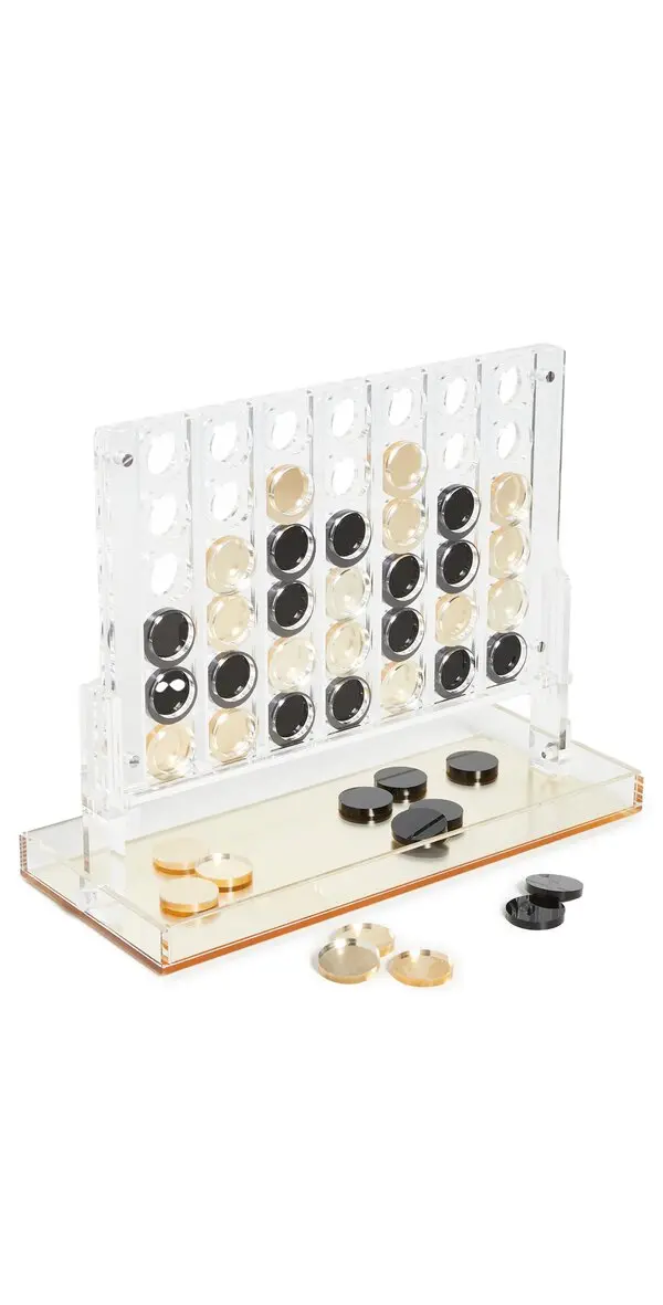 TIZO DESIGN Lucite Connect 4 Black/gold - One-color
