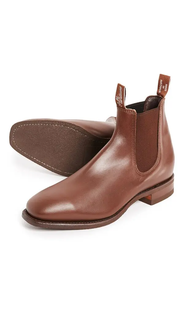 R.m. Williams Comfort Leather Chelsea Boots - Dark Tan
