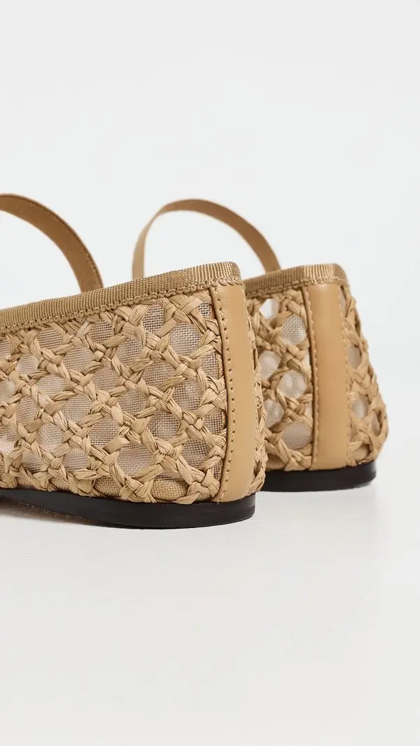 LOEFFLER RANDALL Leonie Raffia Ballet Flats