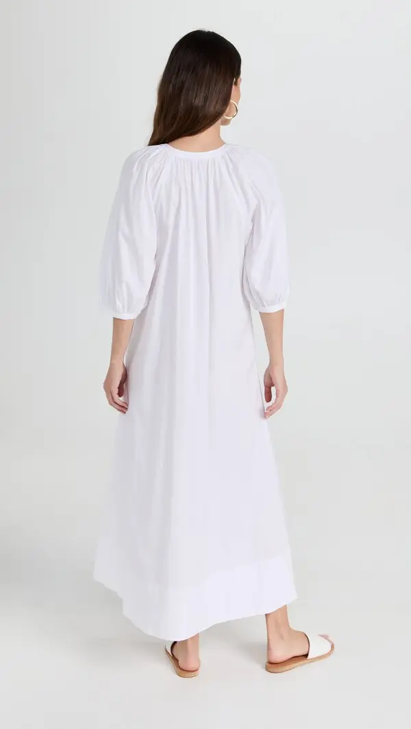 Staud Vincent Midi Shirtdress - White