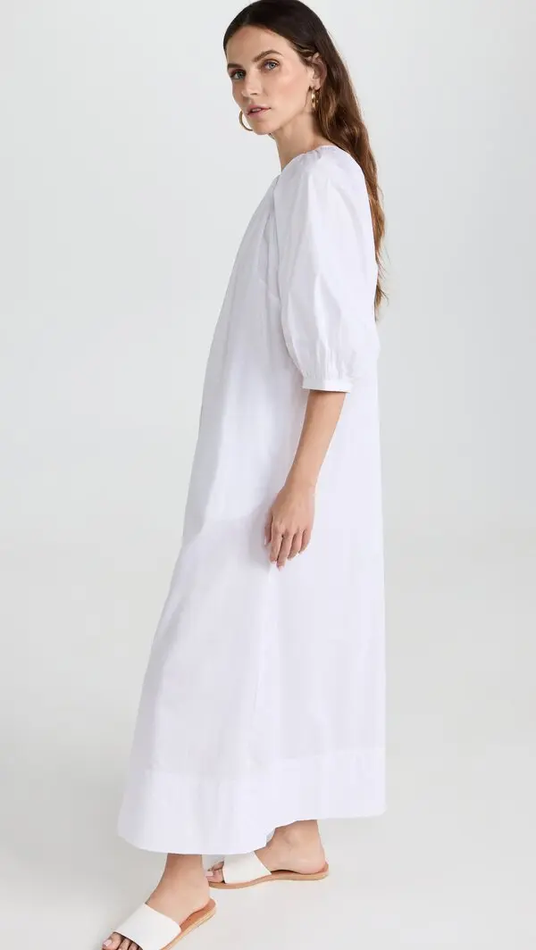 Staud Vincent Midi Shirtdress - White