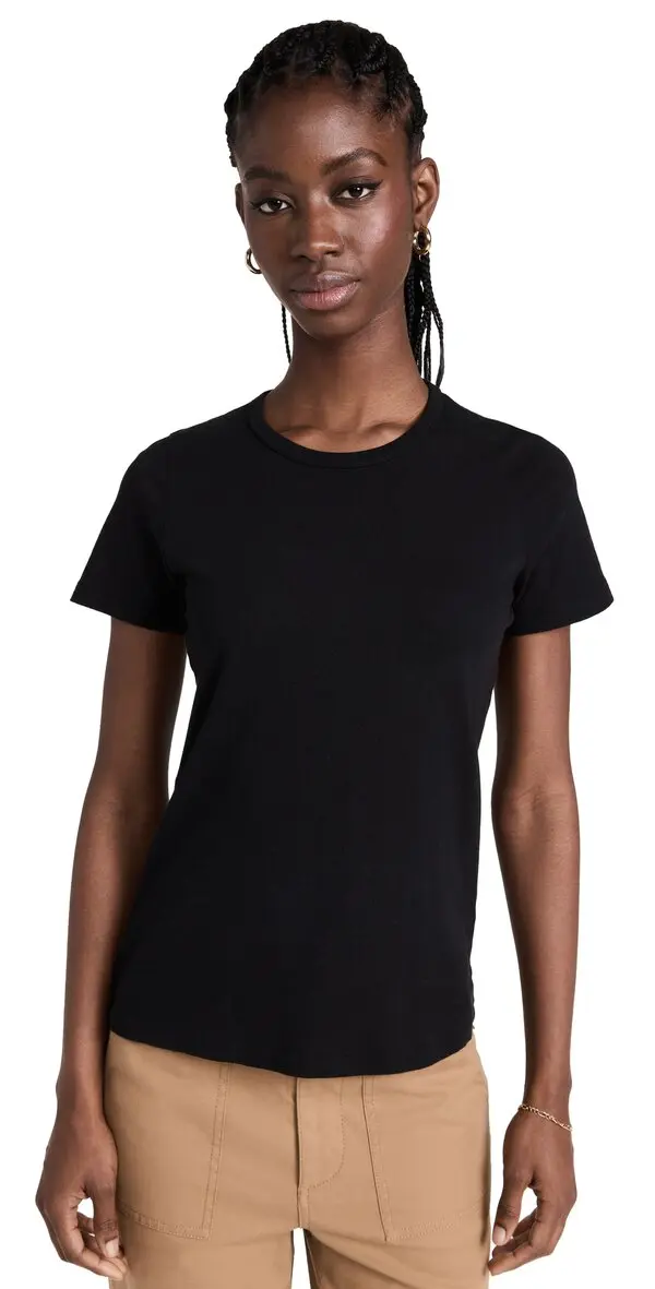 Jenni Kayne Cotton Slim Tee - Black