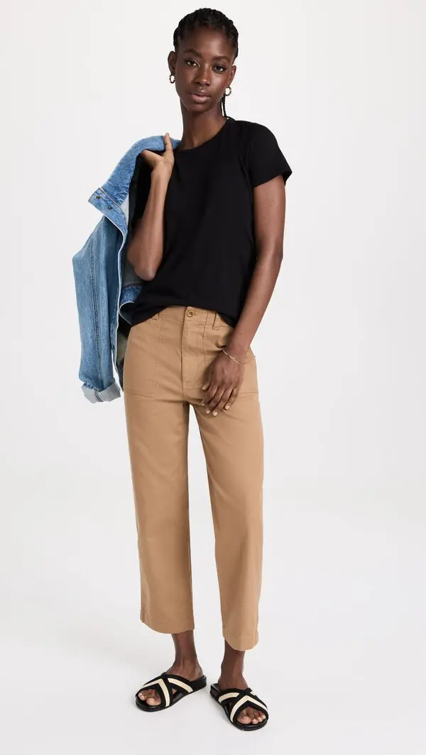 Jenni Kayne Cotton Slim Tee - Black