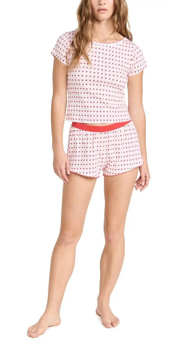 Morgan Lane Suzie Pajama Set - Floating Hearts