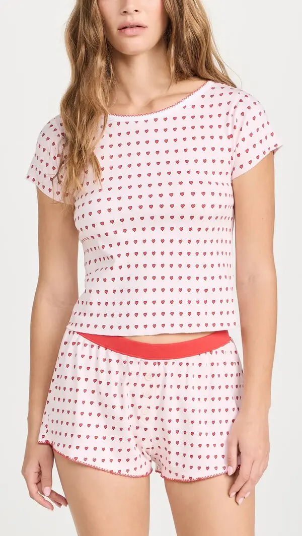 Morgan Lane Suzie Pajama Set - Floating Hearts