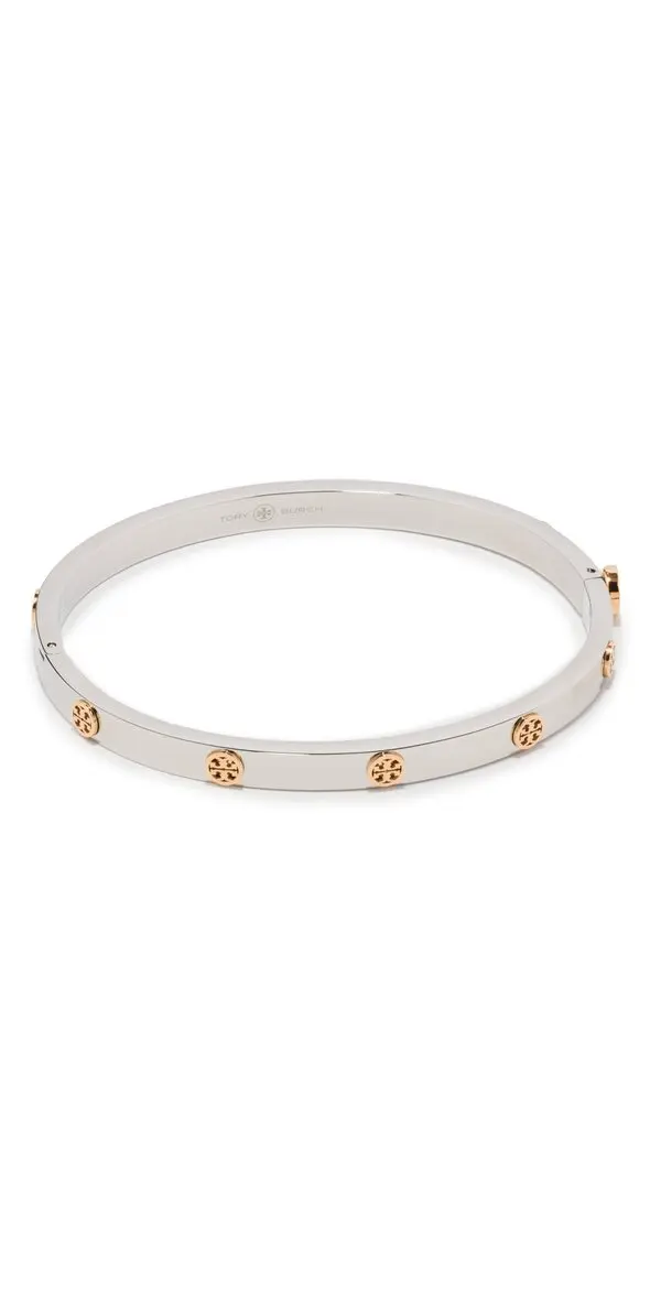 Tory Burch Miller Stud Hinge Bracelet - Tory Silver/tory Gold