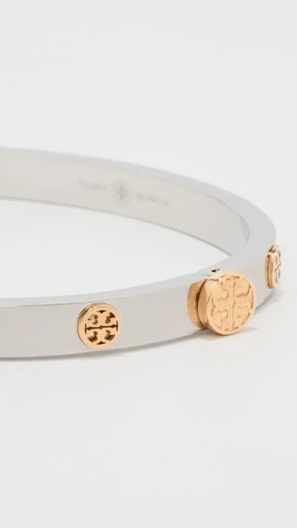 Tory Burch Miller Stud Hinge Bracelet - Tory Silver/tory Gold