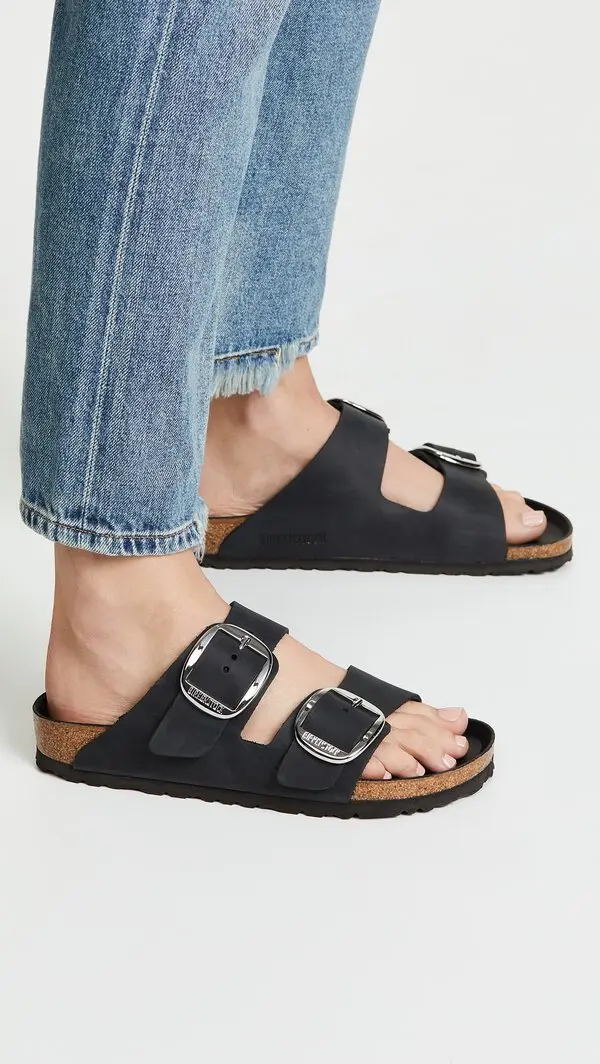 BIRKENSTOCK Arizona Big Buckle Sandals - Black
