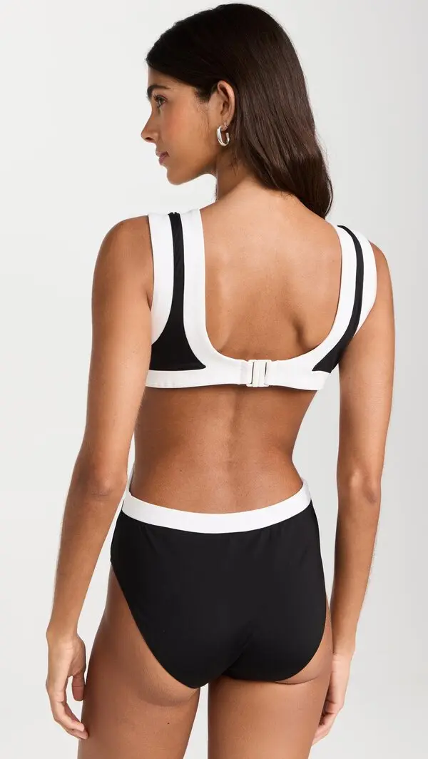 Staud Dolce One-piece Swimsuit - Black/white