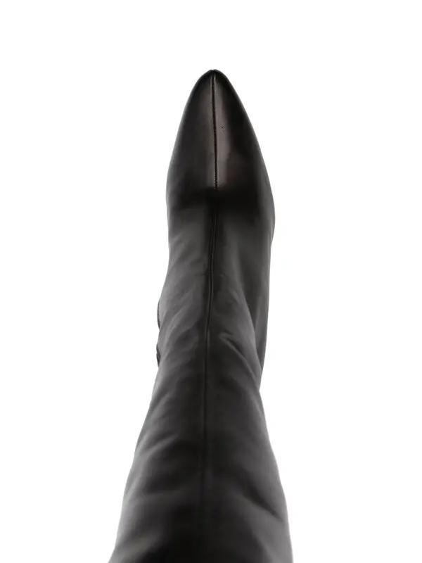 LANVIN 100mm Leather Thigh-high Boots