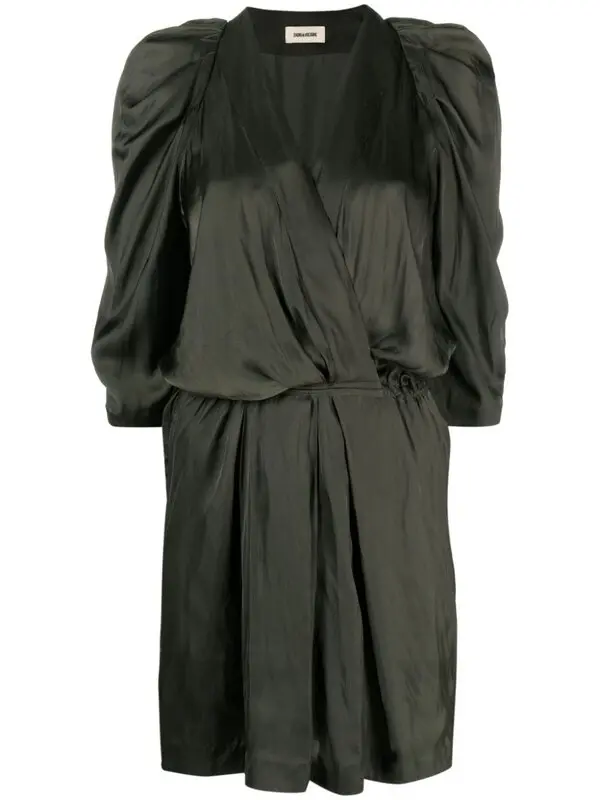 Zadig&Voltaire Ruz Pleat-detail Minidress - Green