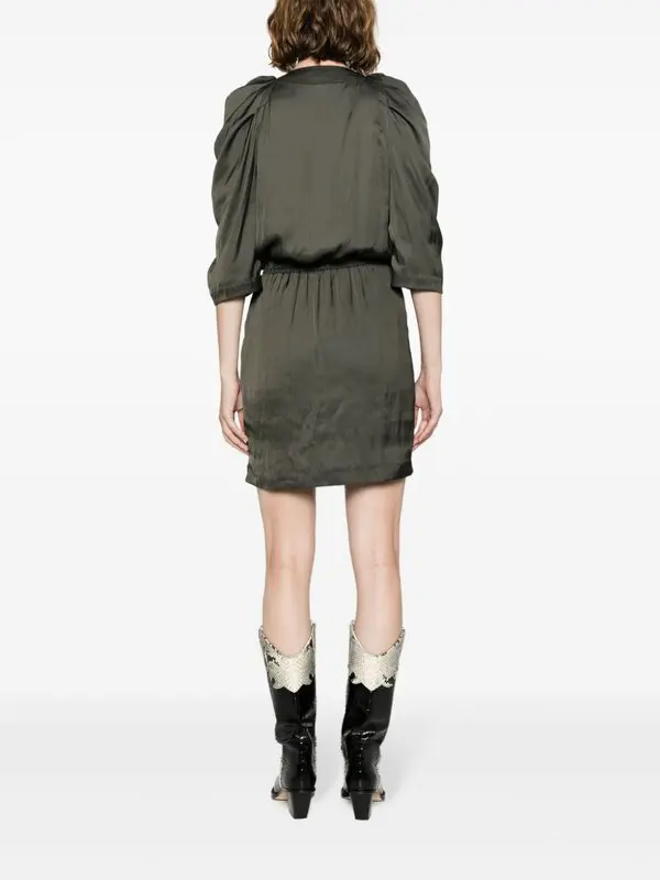 Zadig&Voltaire Ruz Pleat-detail Minidress - Green