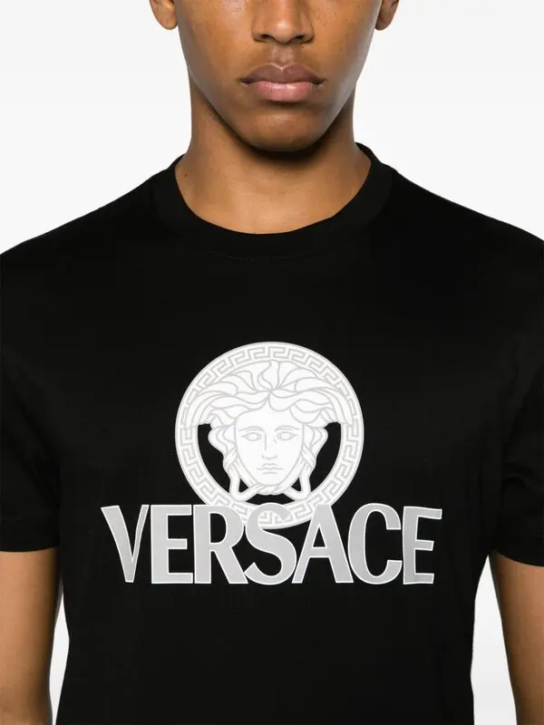 Versace Medusa Logo-print T-shirt - Black