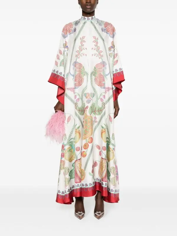 La DoubleJ Magnifico Flower Placée-print Maxi Dress
