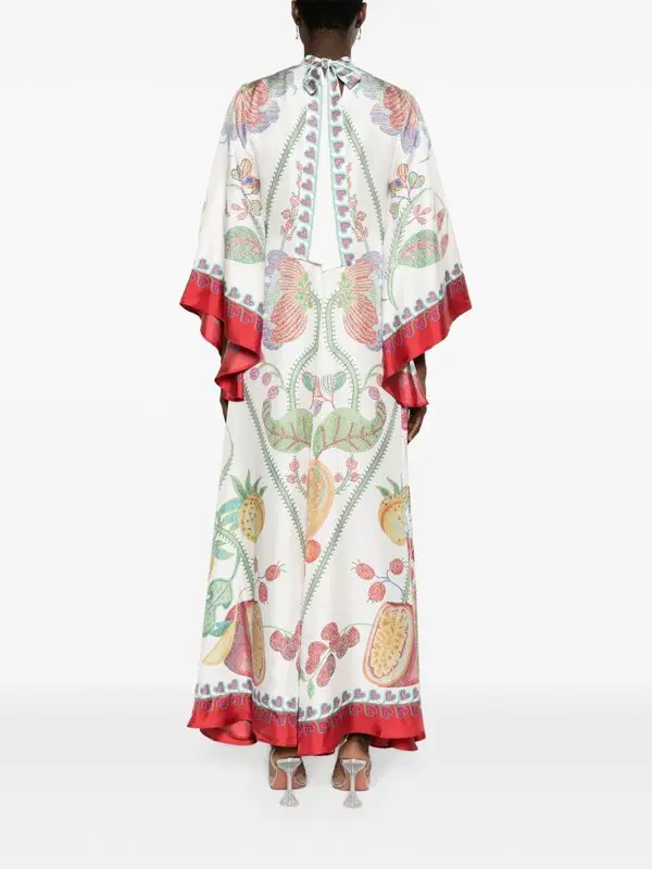 La DoubleJ Magnifico Flower Placée-print Maxi Dress