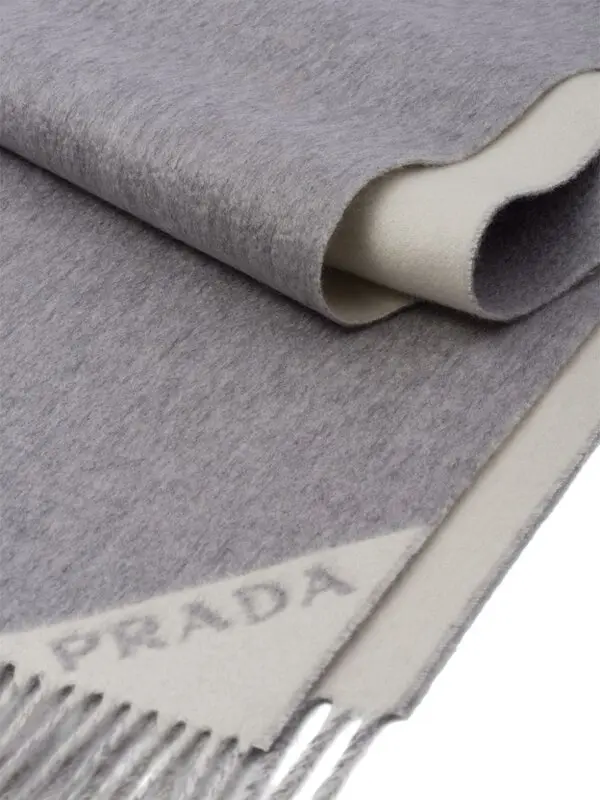 Prada Reversible Cashmere Scarf - Grey