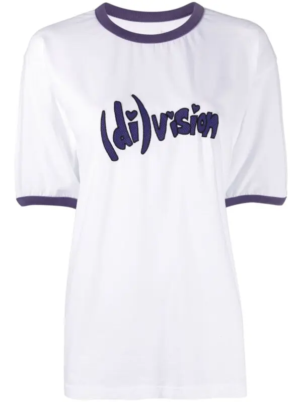 (DI)VISION Logo-embroidered Organic Cotton T-shirt - White