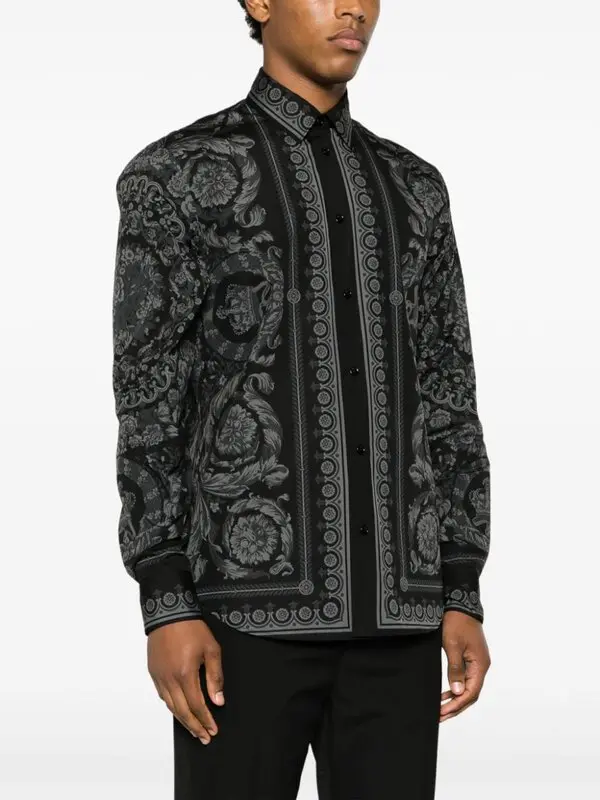 Versace Barocco Print Cotton Shirt