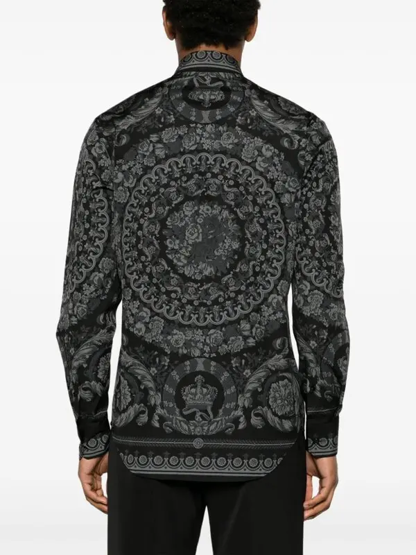 Versace Barocco Print Cotton Shirt