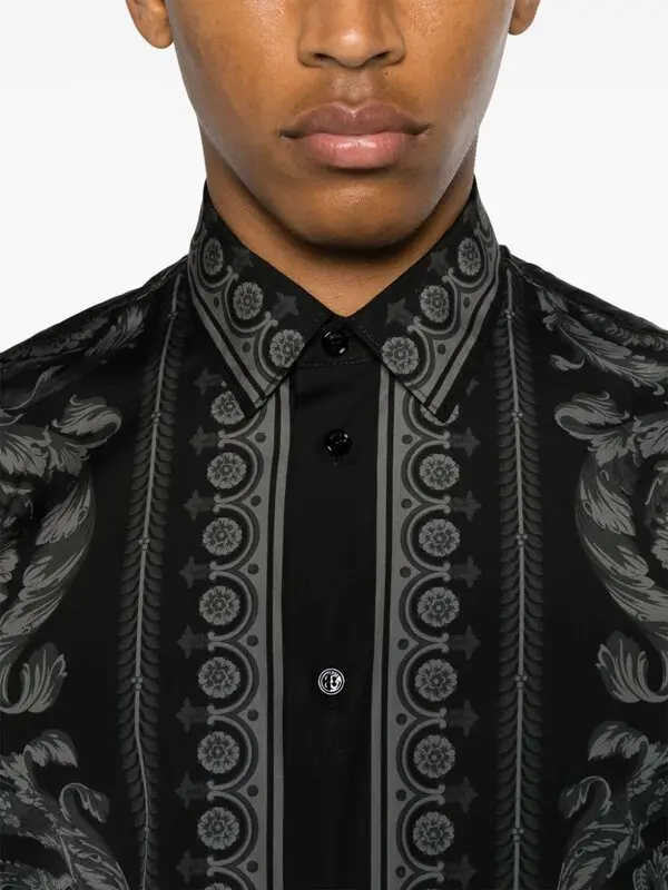 Versace Barocco Print Cotton Shirt
