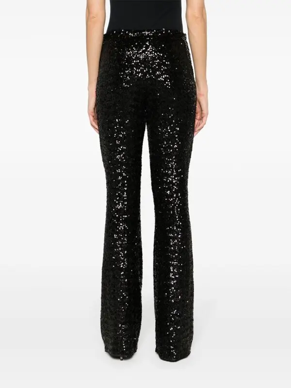 Oseree Sequin-embellished Trousers - Black