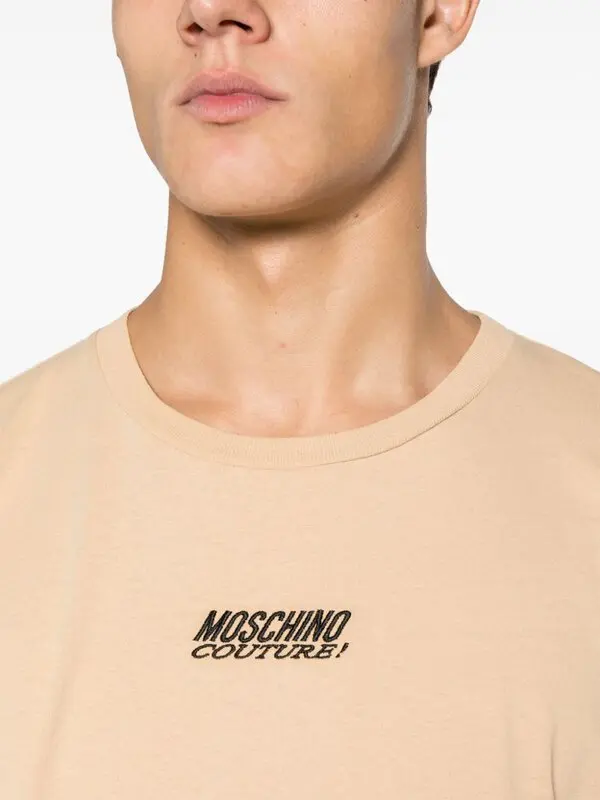 Moschino Logo-embroidered Cotton T-shirt