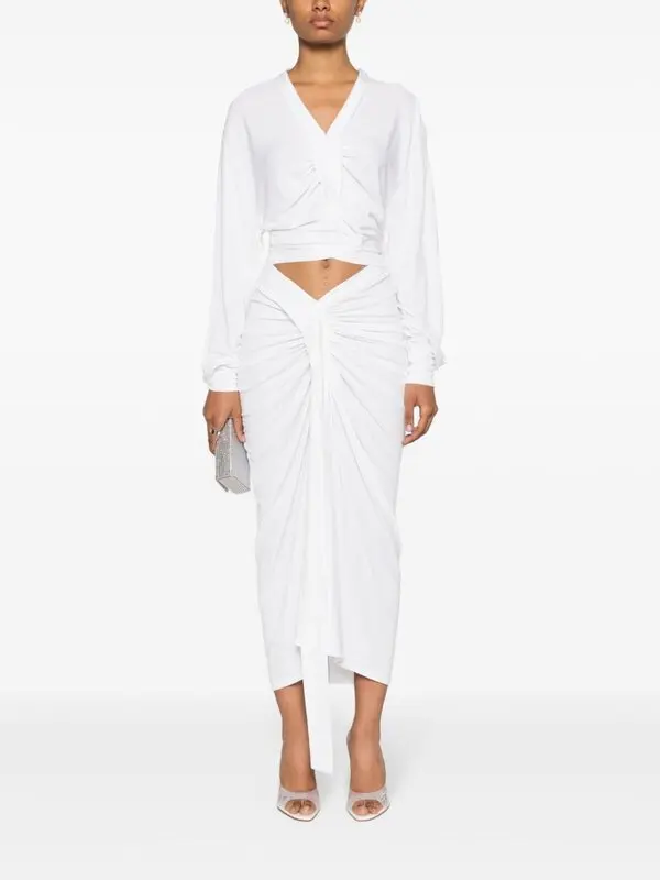 Christopher Esber Carved Crossover Cropped Blouse