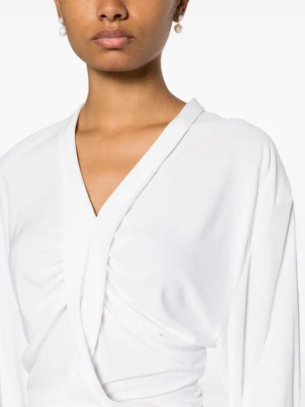 Christopher Esber Carved Crossover Cropped Blouse