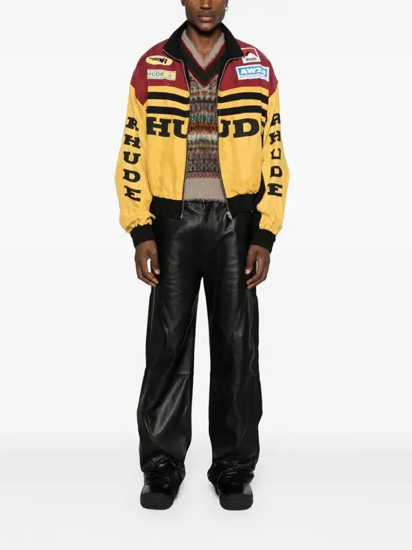 Rhude Rally Zip-Up Jacket In Yellow - 59% Off | Editorialist