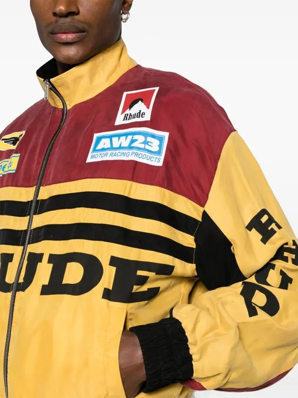 Rhude Rally Zip-Up Jacket In Yellow - 59% Off | Editorialist