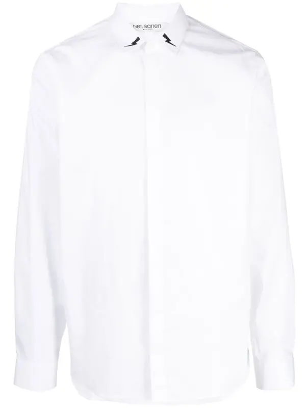 Neil Barrett Thunderbolt-print Cotton Shirt