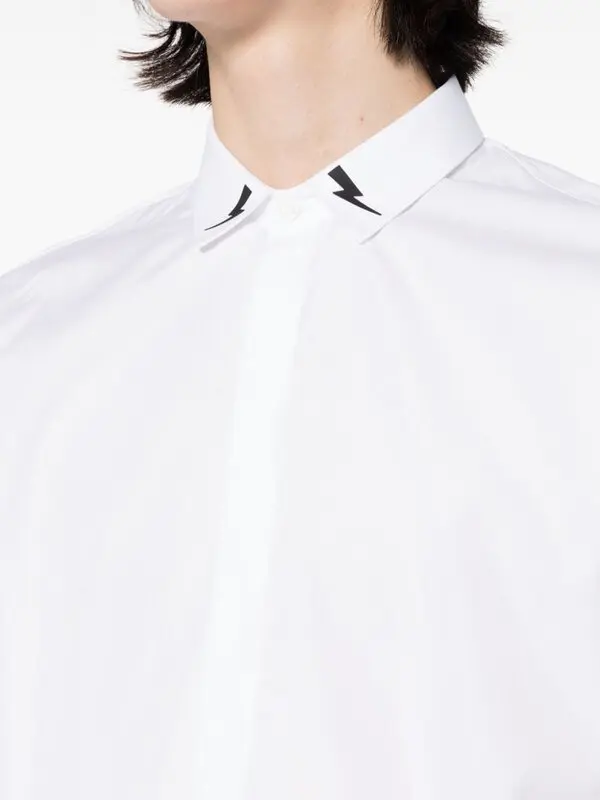 Neil Barrett Thunderbolt-print Cotton Shirt