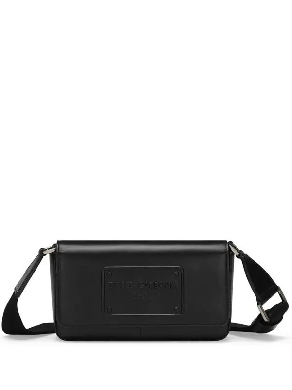 Dolce & Gabbana Logo-embossed Mini Shoulder Bag - Black