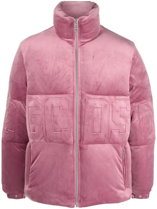 Gcds Logo-embossed Velvet Jacket