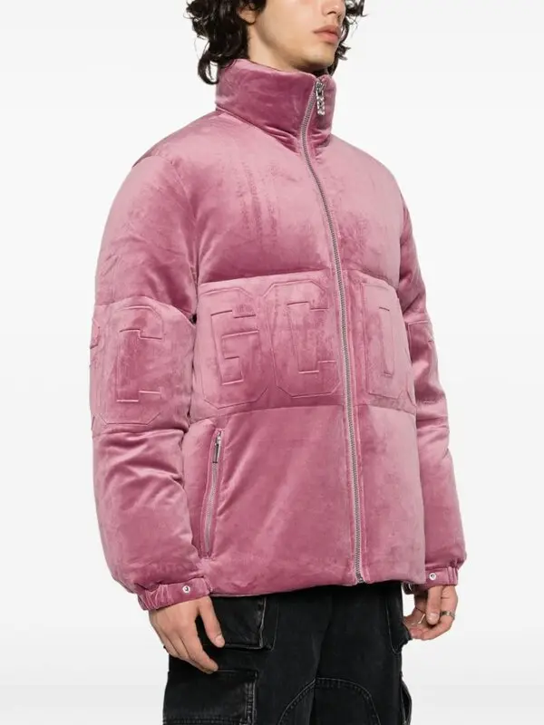 Gcds Logo-embossed Velvet Jacket