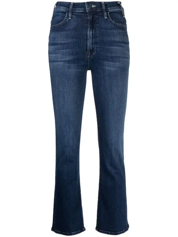 MOTHER The Hustler Cropped Flared Jeans