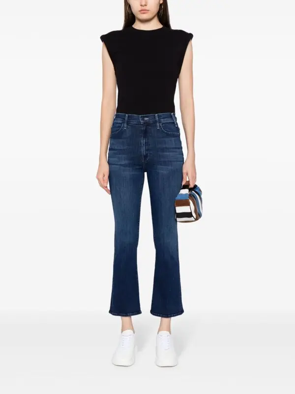 MOTHER The Hustler Cropped Flared Jeans
