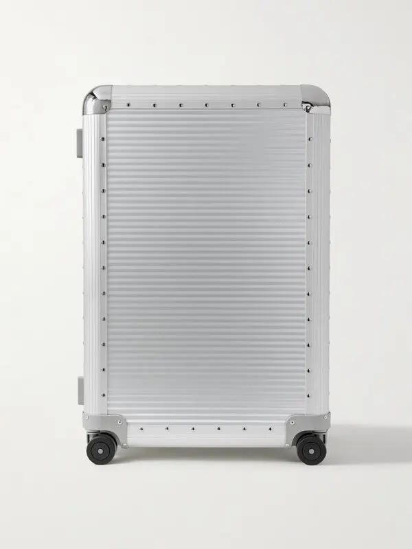 FPM MILANO Bank Spinner 76cm Rubber-trimmed Aluminium Suitcase - Silver