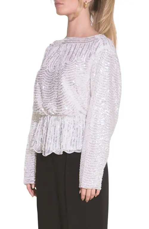Endless Rose Sequin Peplum Top