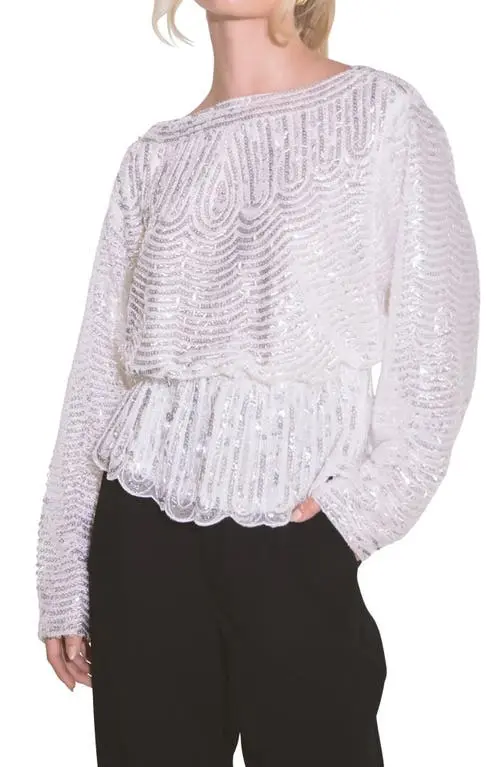 Endless Rose Sequin Peplum Top