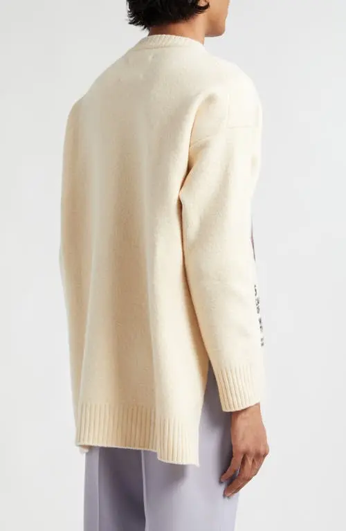 JIL SANDER Cherry Print Wool Sweater