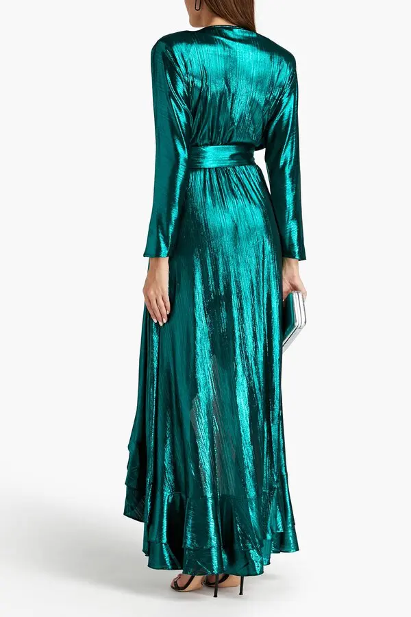 sachin and babi light blue dress Satin Dresses Green Baltic Born Womens Vara Satin Maxi Wrap Dress