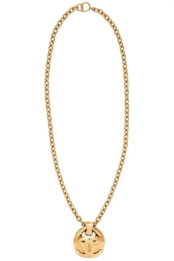 Chanel 1994 Coco Mark Pendant Necklace - Gold