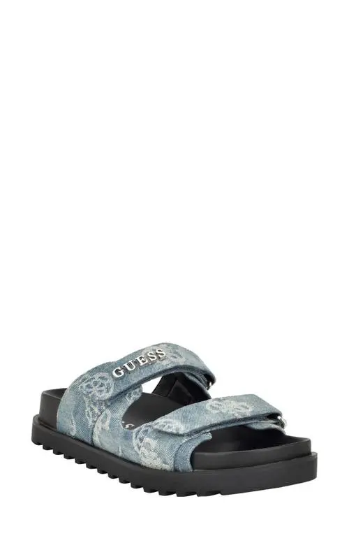 Guess Two-strap Sandal - Medium Blue