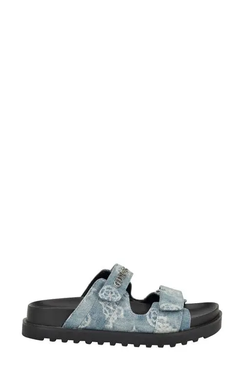 Guess Two-strap Sandal - Medium Blue