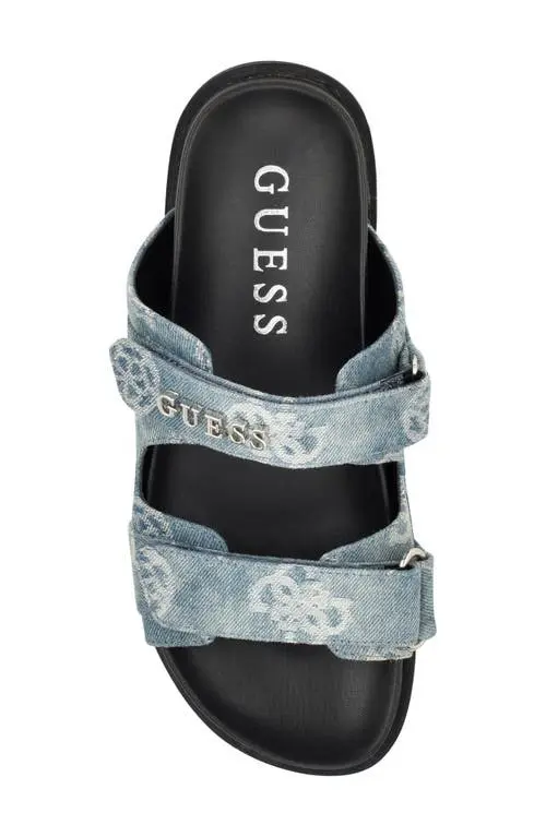 Guess Two-strap Sandal - Medium Blue