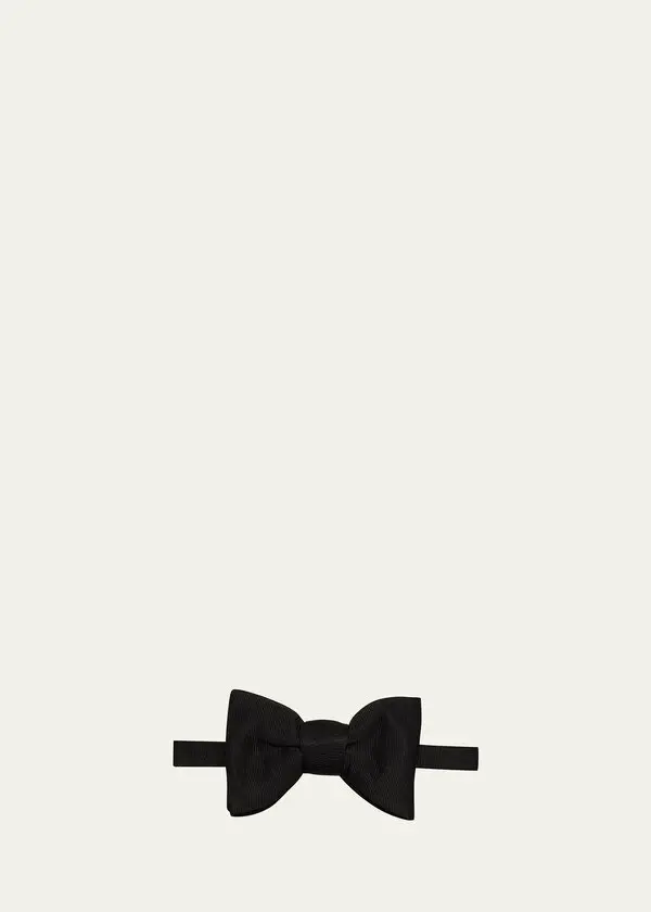 TOM FORD Grosgrain Silk Bow Tie - Blk Sld